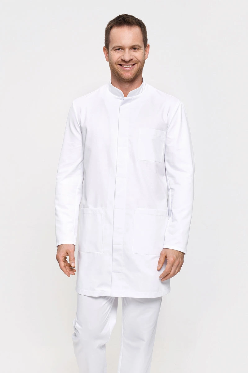 White men's medical lab coat FA 49, long sleeve, Premium | White ...
